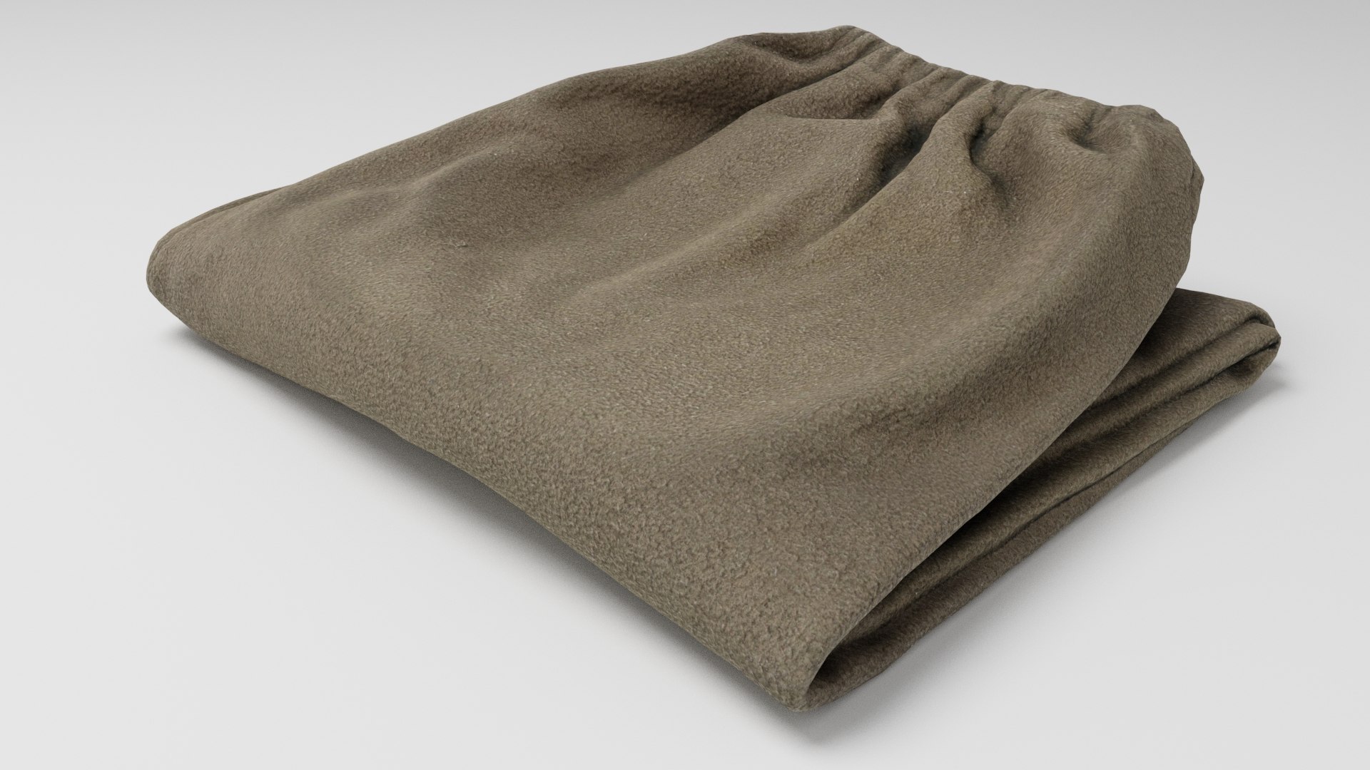 Green folded fleece pants household items wardrobe model - TurboSquid ...