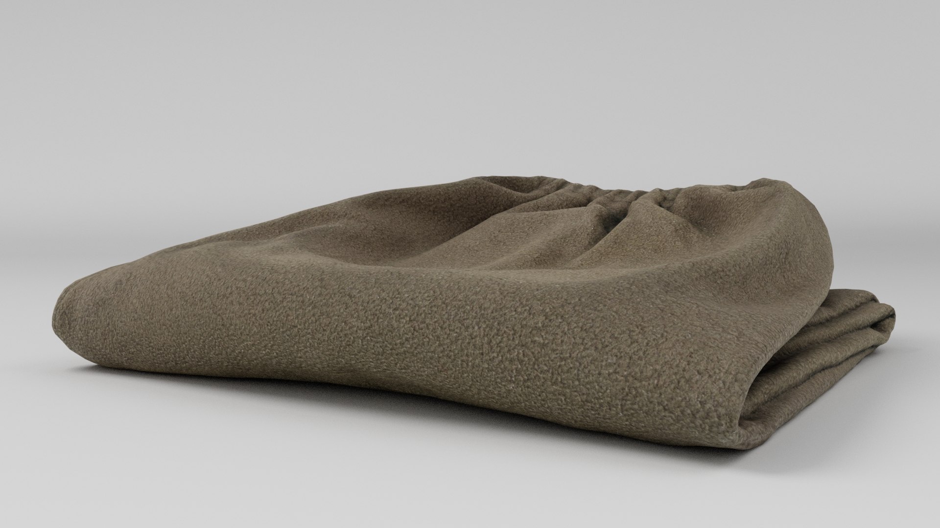 Green folded fleece pants household items wardrobe model - TurboSquid ...