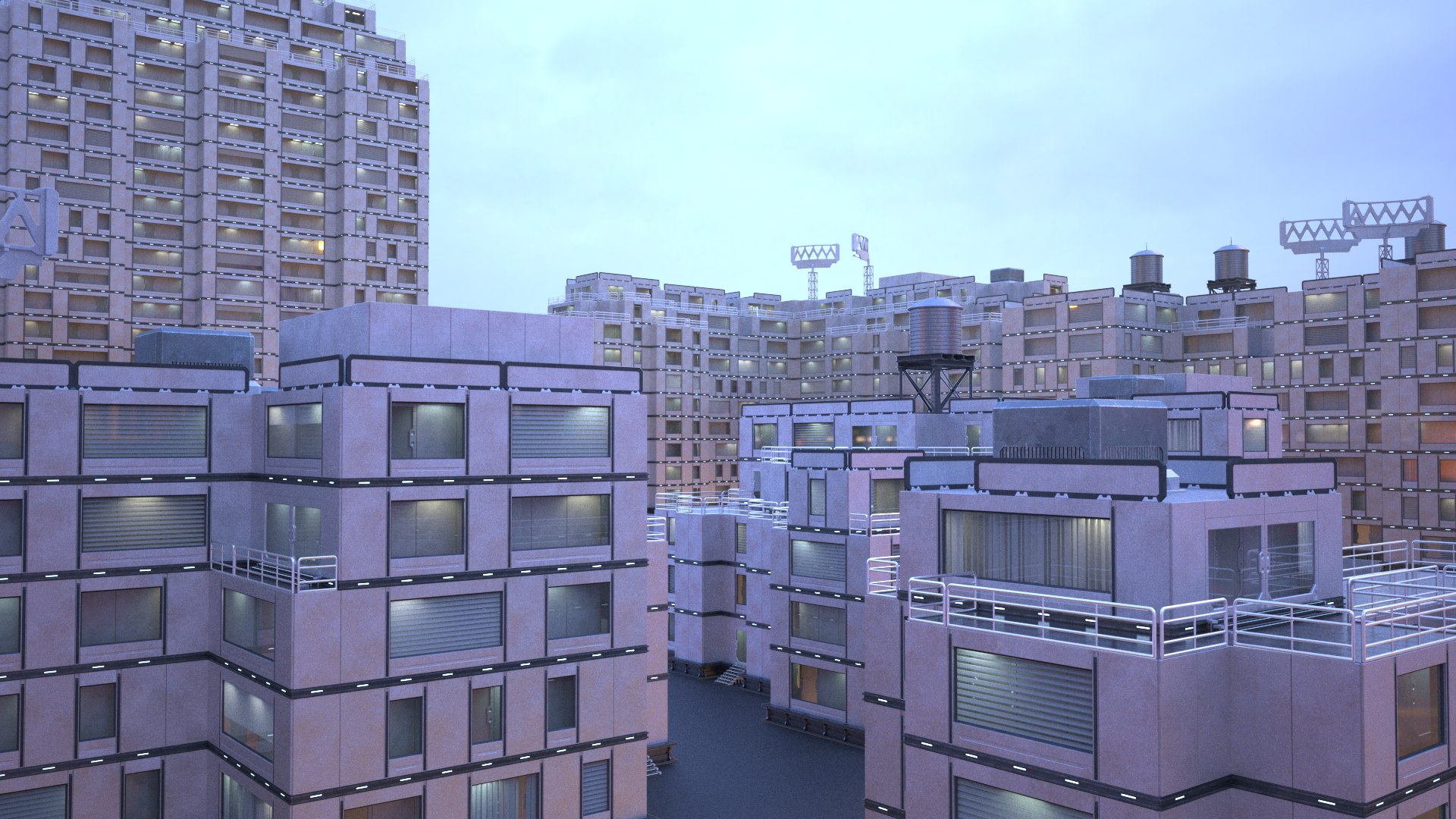 Futuristic Building Model - TurboSquid 1391912