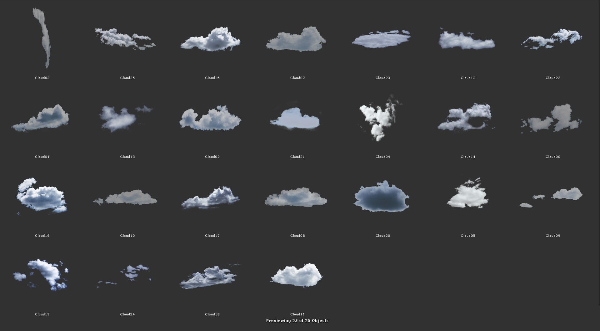 3D cloud set - TurboSquid 1304106