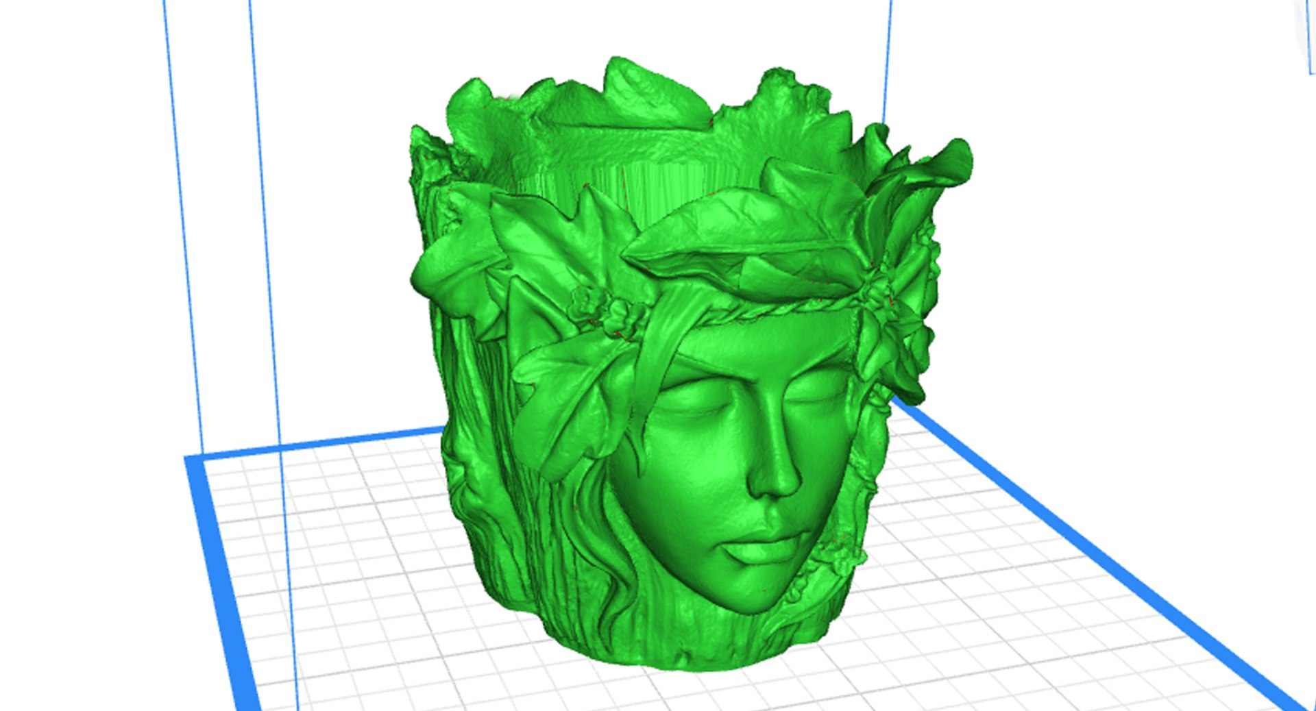 Faced print pot 3D - TurboSquid 1353401