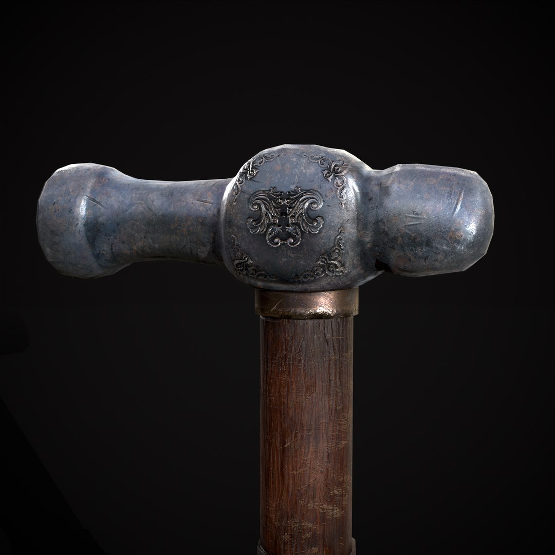 3D Ornate Ball Peen Hammer - TurboSquid 2203448