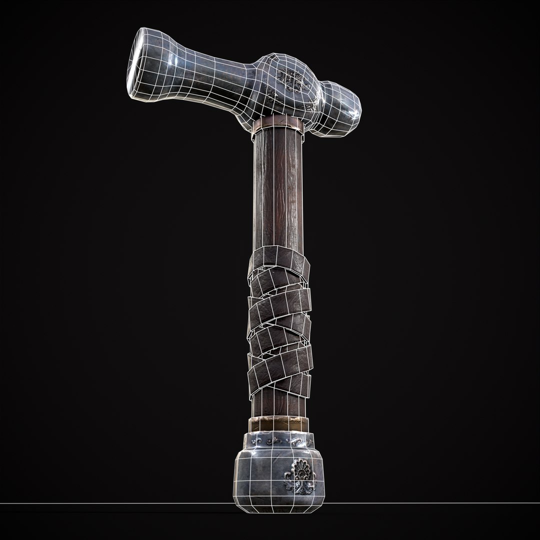 3D Ornate Ball Peen Hammer - TurboSquid 2203448
