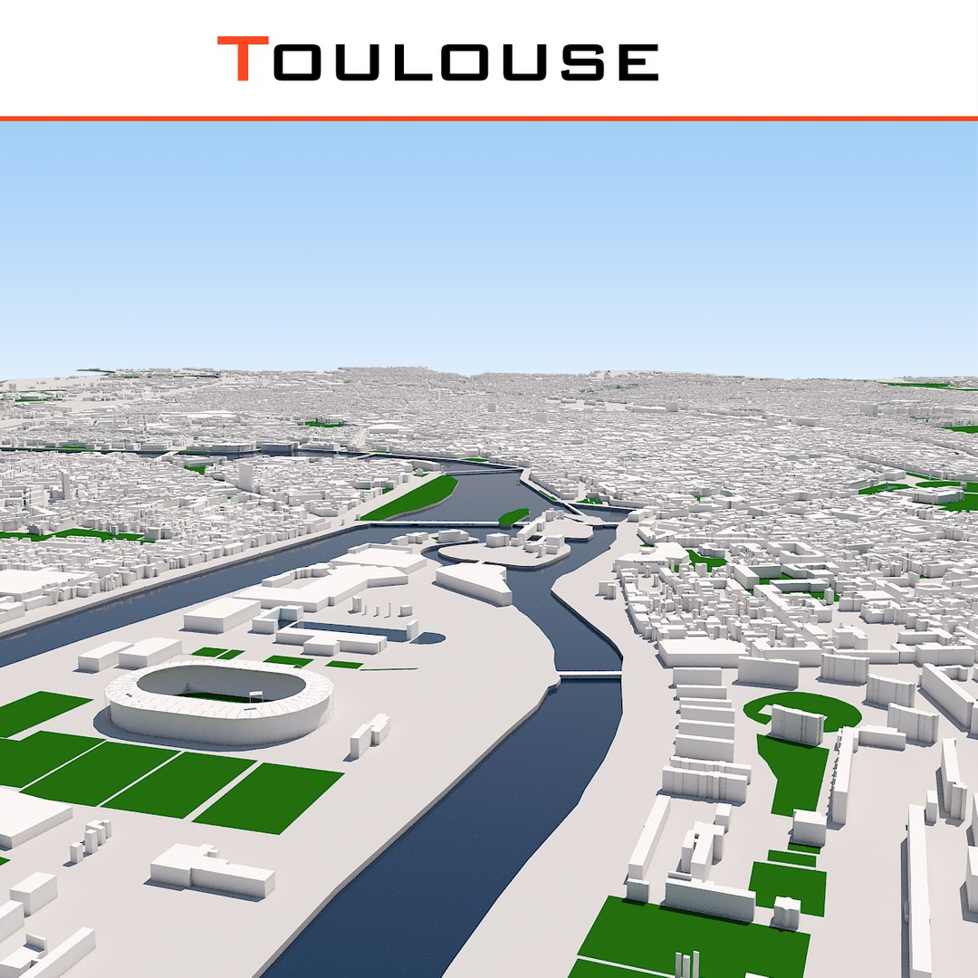 3D Toulouse Cityscape Model - TurboSquid 1216936