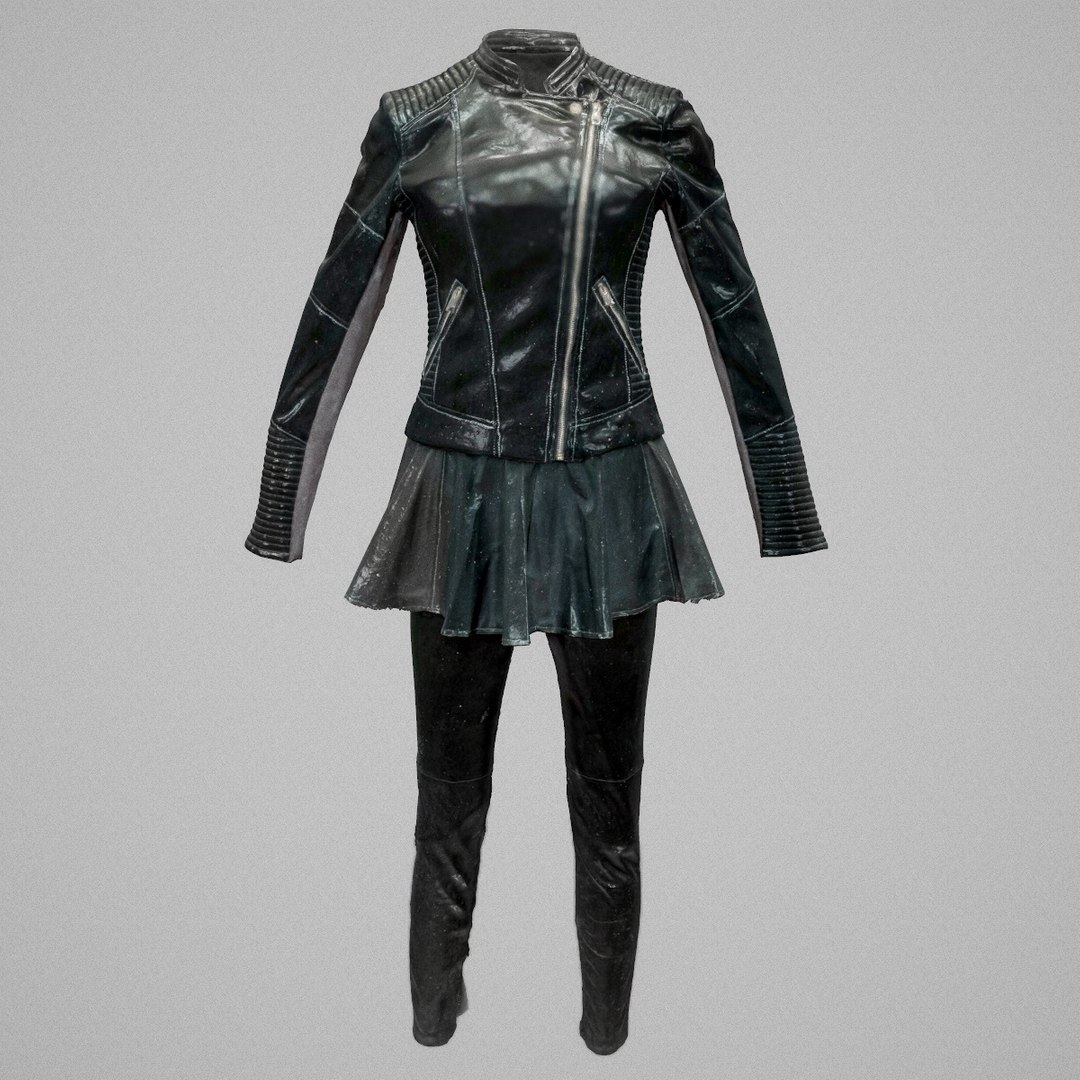 3d Shiny Leather Outfit S Model