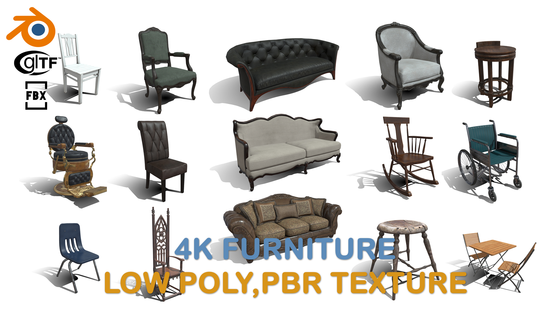 modelo 3d colección de muebles 3d vol1 gratis - TurboSquid 1864341