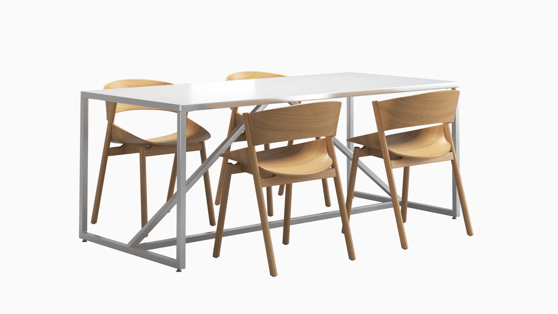 Port Dining Chair Strut75 Large Table 3D Model - TurboSquid 1997611