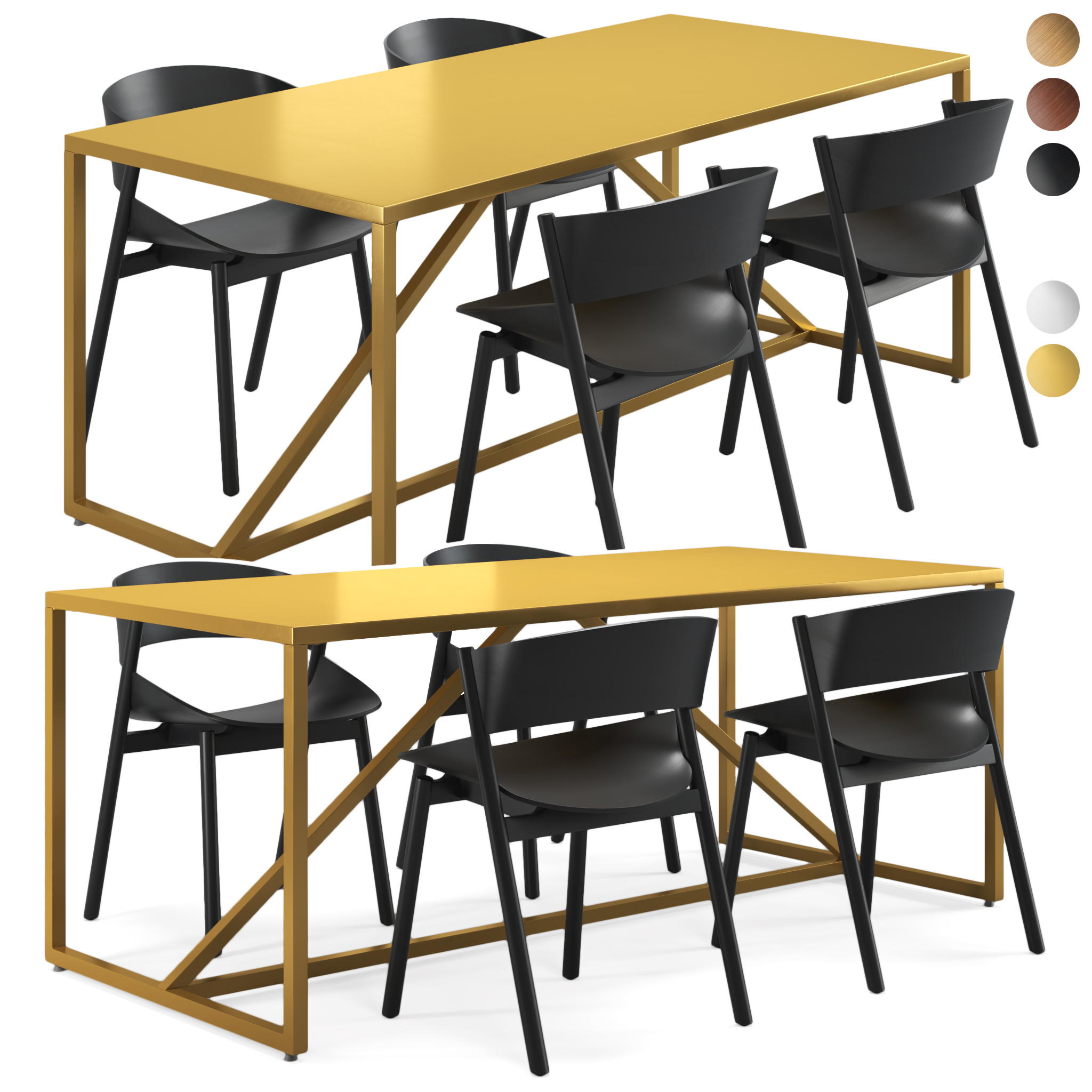 Port Dining Chair Strut75 Large Table 3D model - TurboSquid 1997611