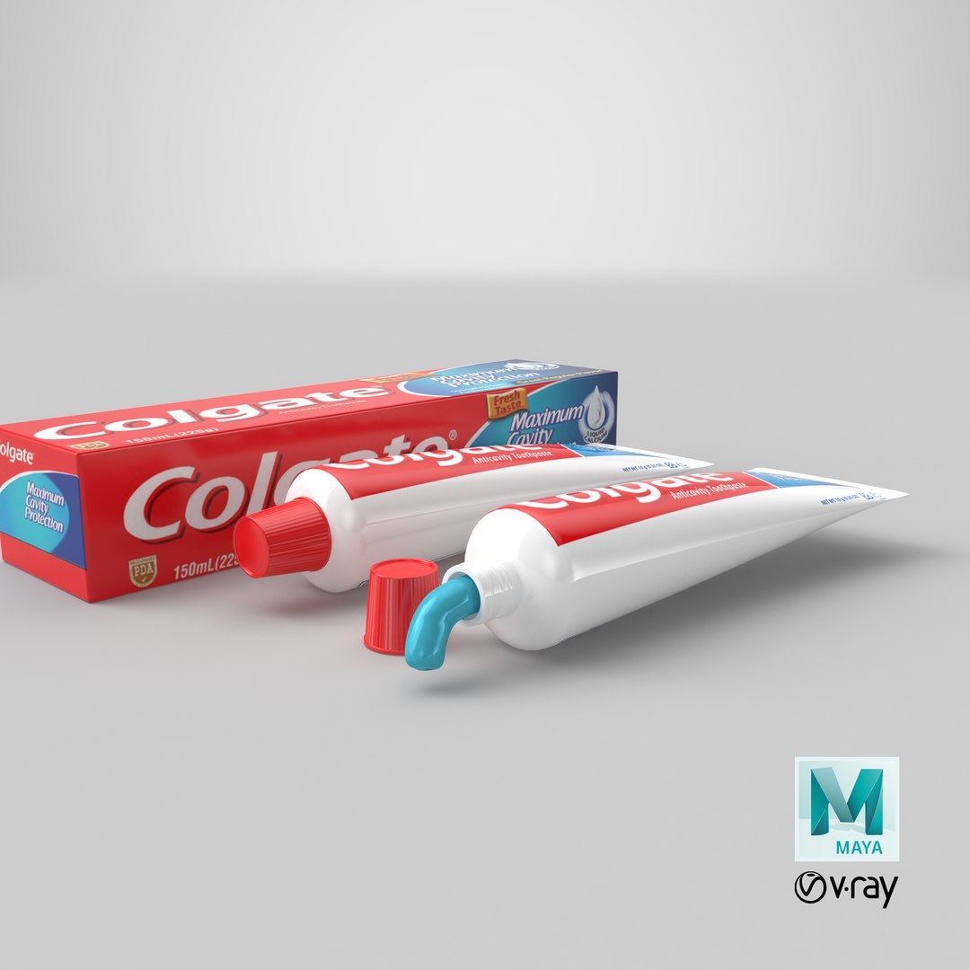 Toothpaste set 3D model - TurboSquid 1699766
