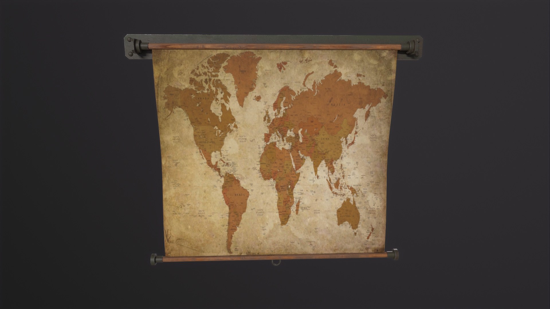 Old World Map 3D Model - TurboSquid 2135193