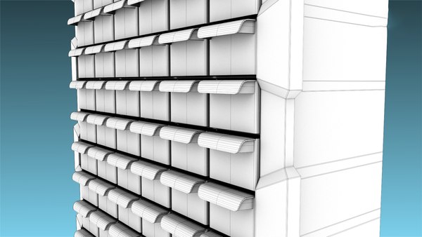 3D low-poly storage cabinet drawers - TurboSquid 1658473