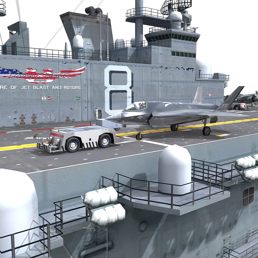 uss makin island f 3d model