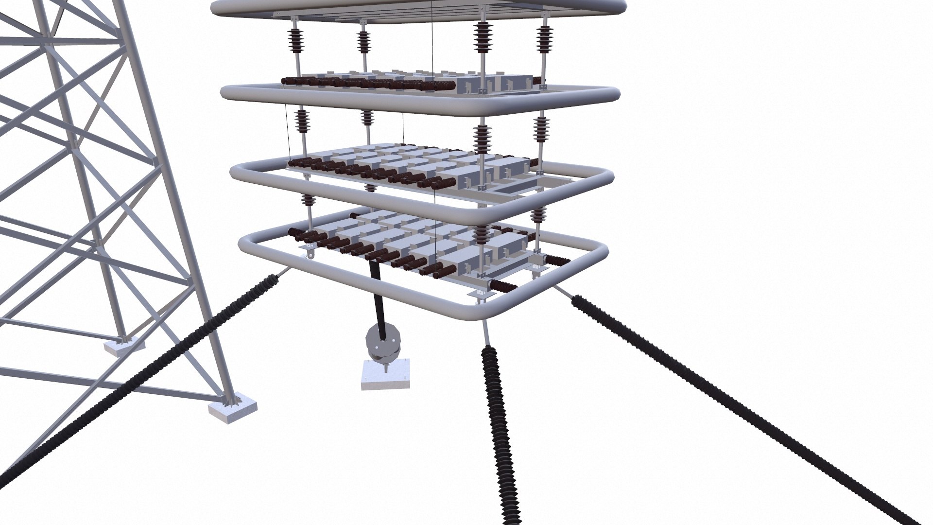 3D Electrical Accessories DC Yard Gantry With Capacitor - TurboSquid ...