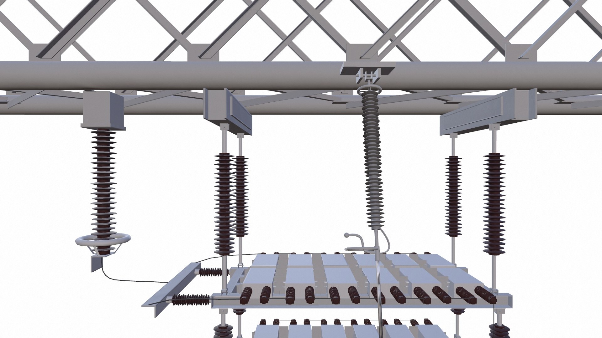 3D Electrical Accessories DC Yard Gantry With Capacitor - TurboSquid ...