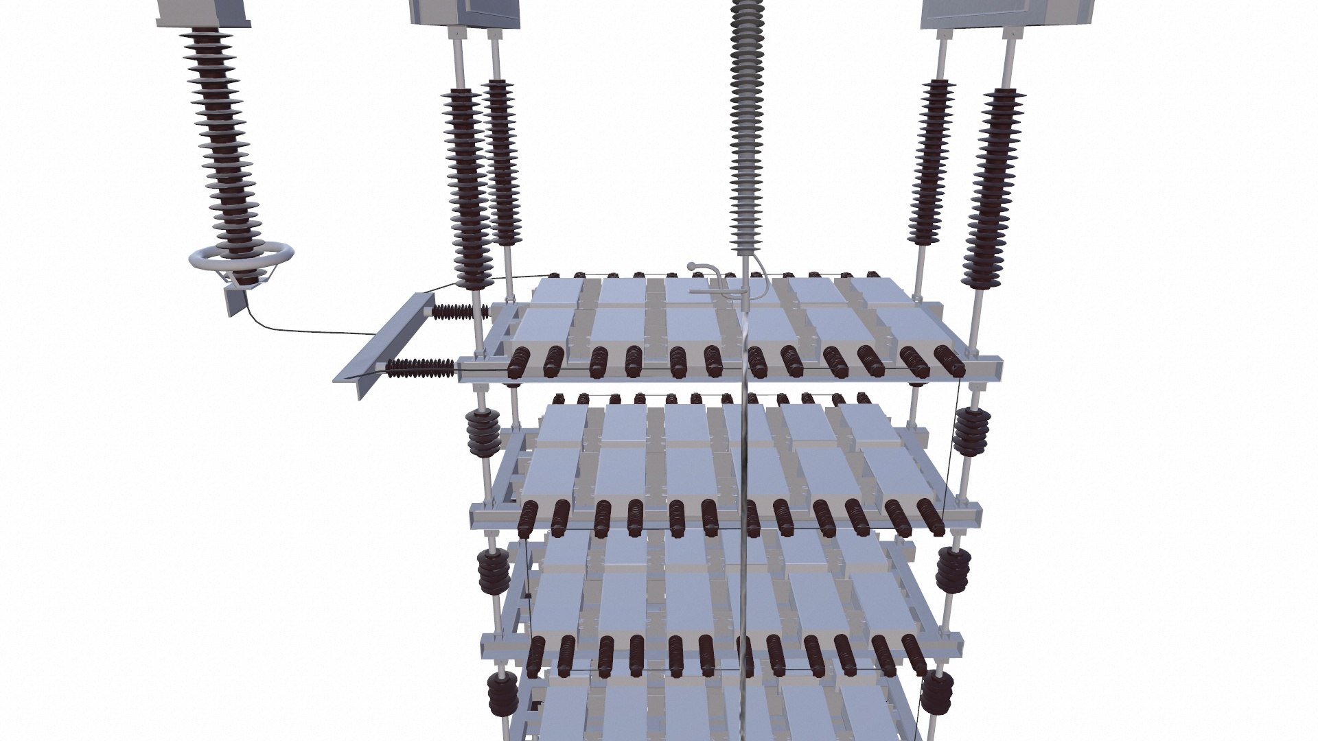3D Electrical Accessories DC Yard Gantry With Capacitor - TurboSquid ...