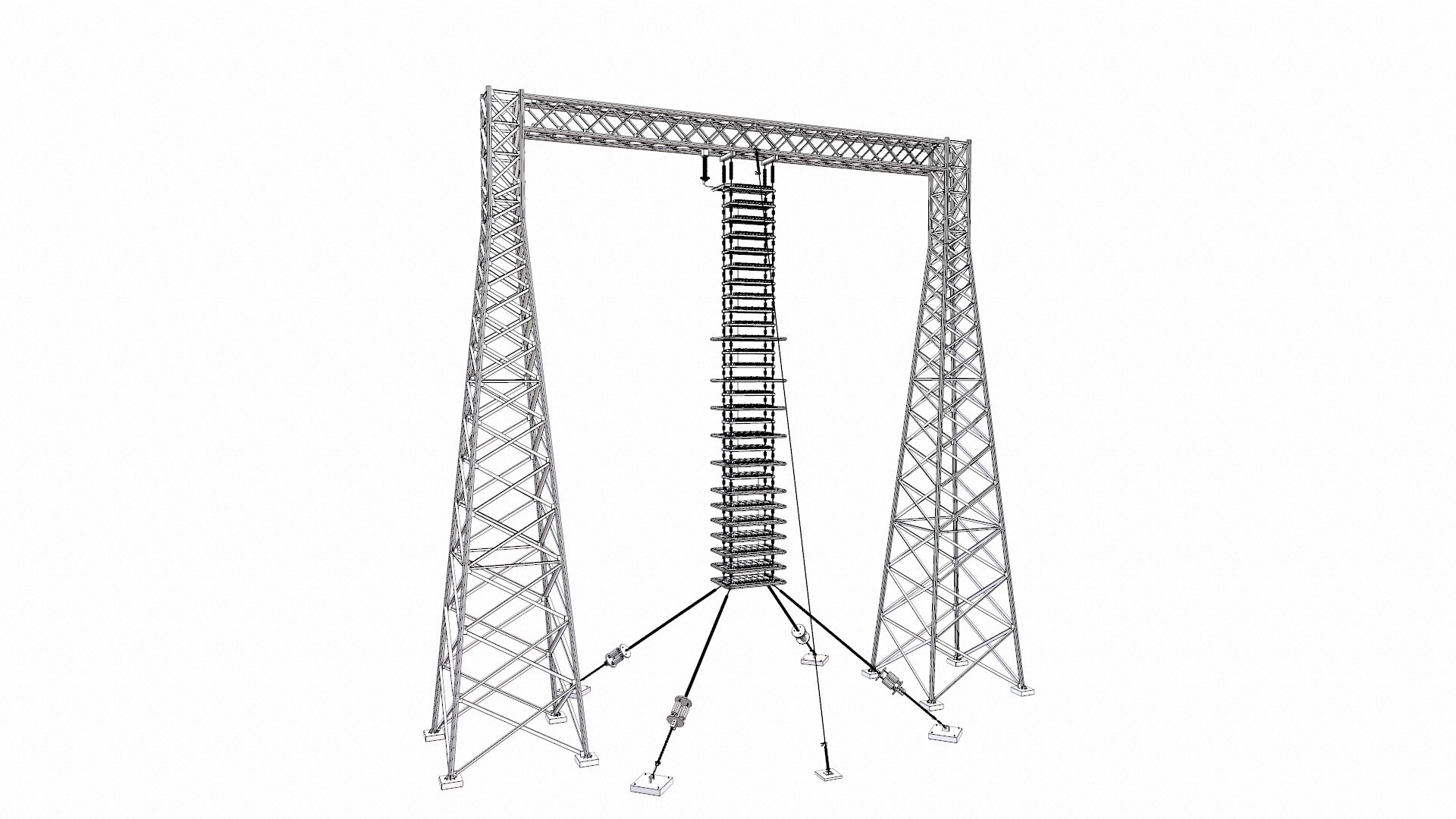 3D Electrical Accessories DC Yard Gantry With Capacitor - TurboSquid ...