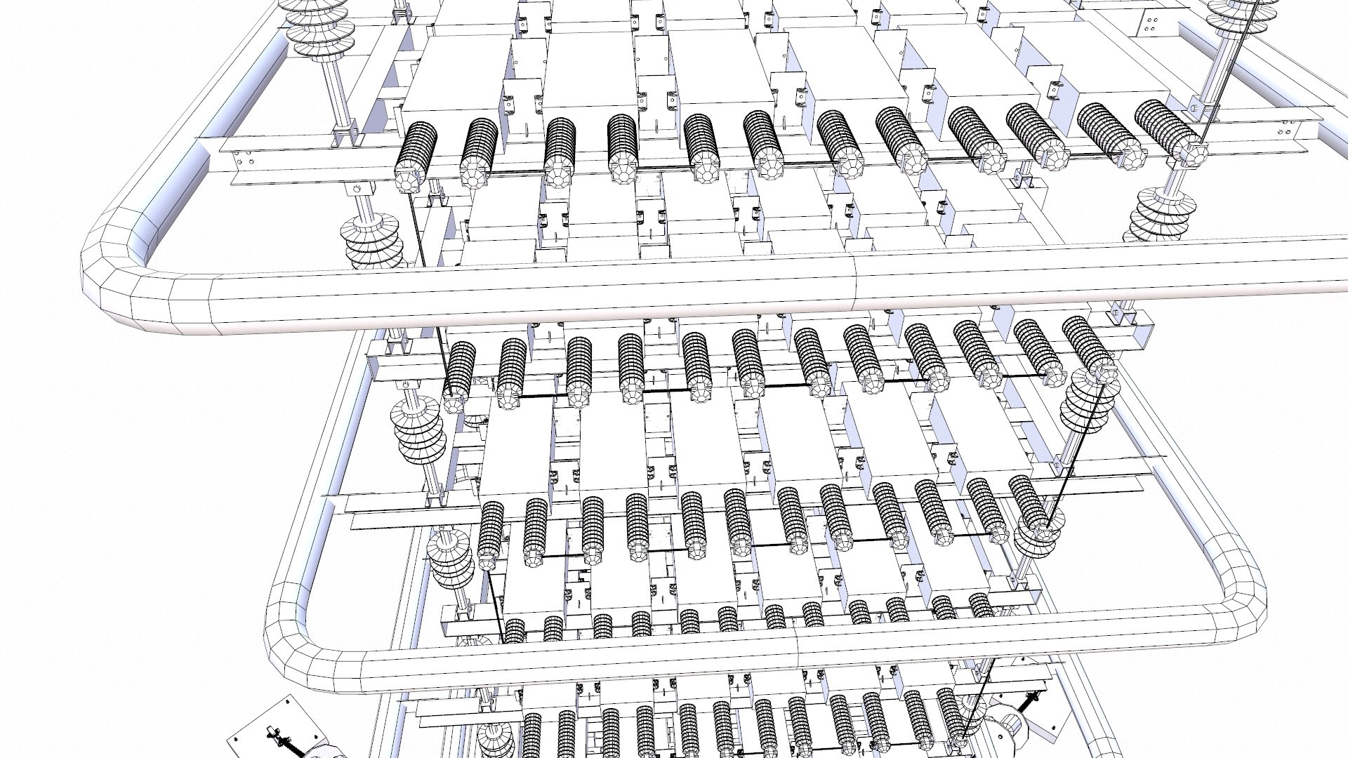 3D Electrical Accessories DC Yard Gantry With Capacitor - TurboSquid ...
