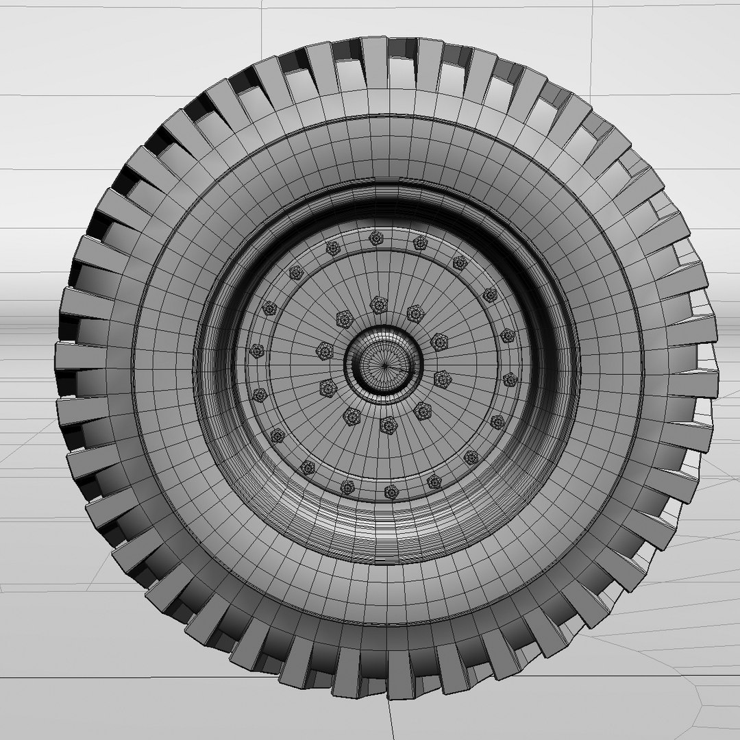 3d Model Of Truck Wheel