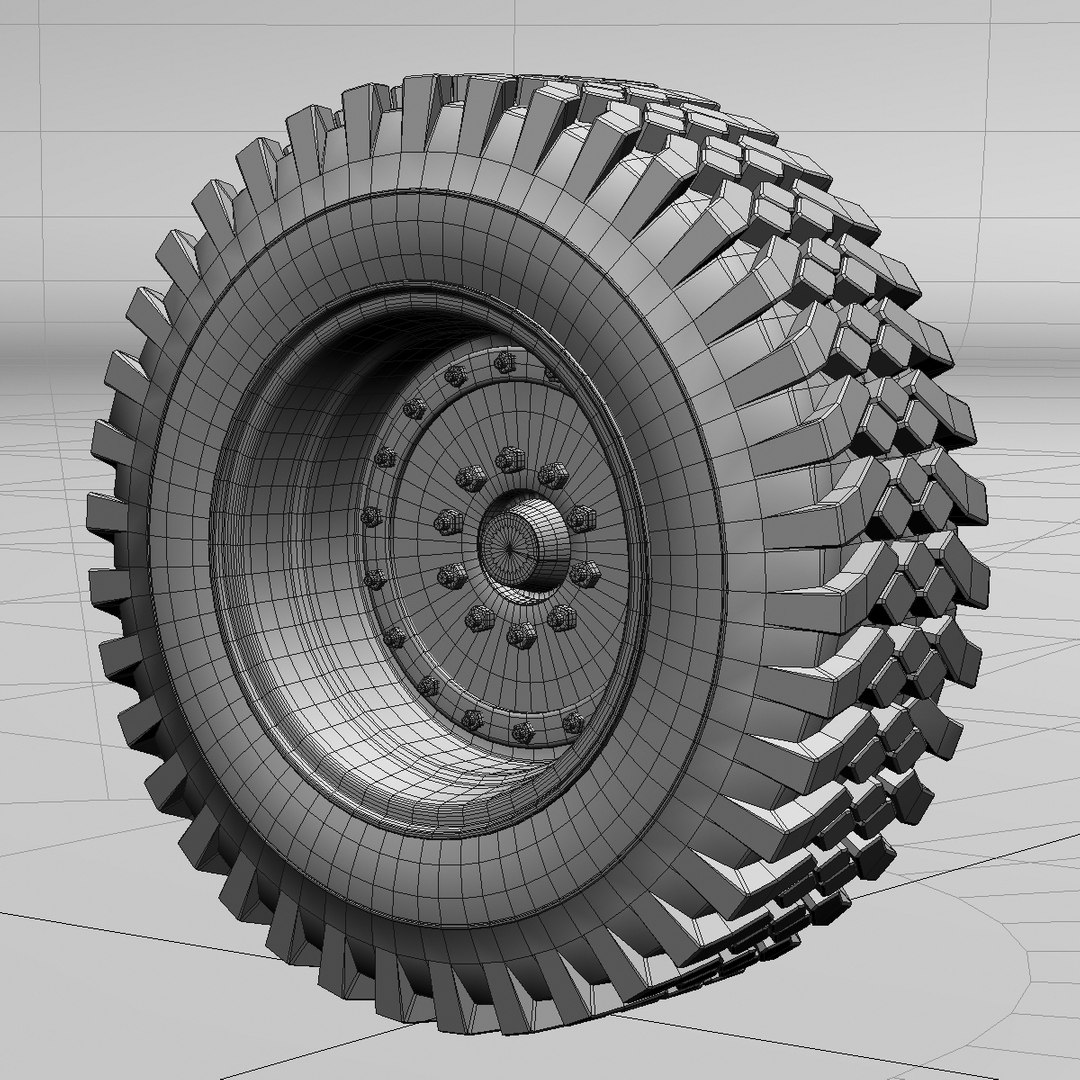 3d Model Of Truck Wheel