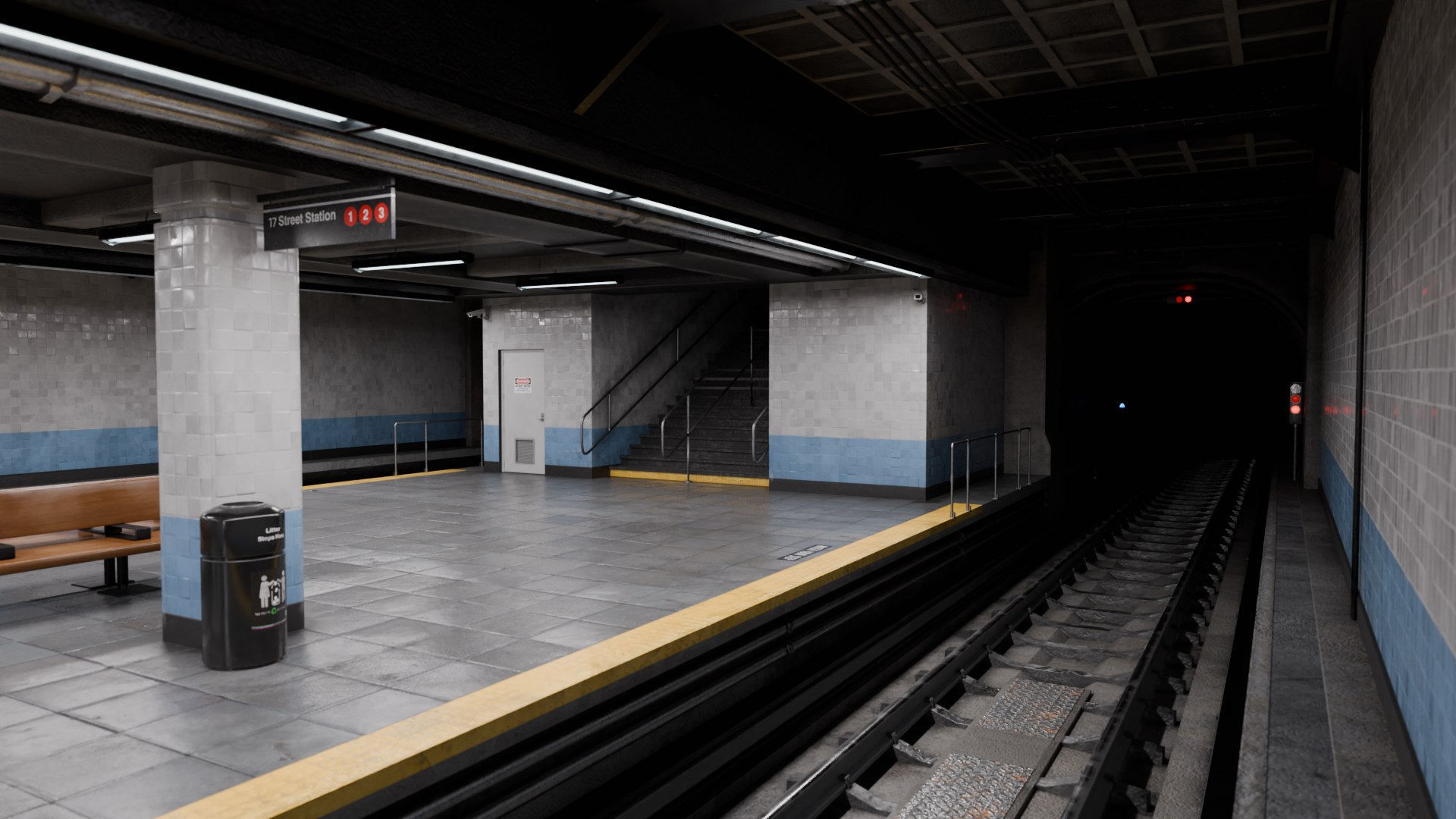 NYC Style Subway Platform 3D - TurboSquid 2196499