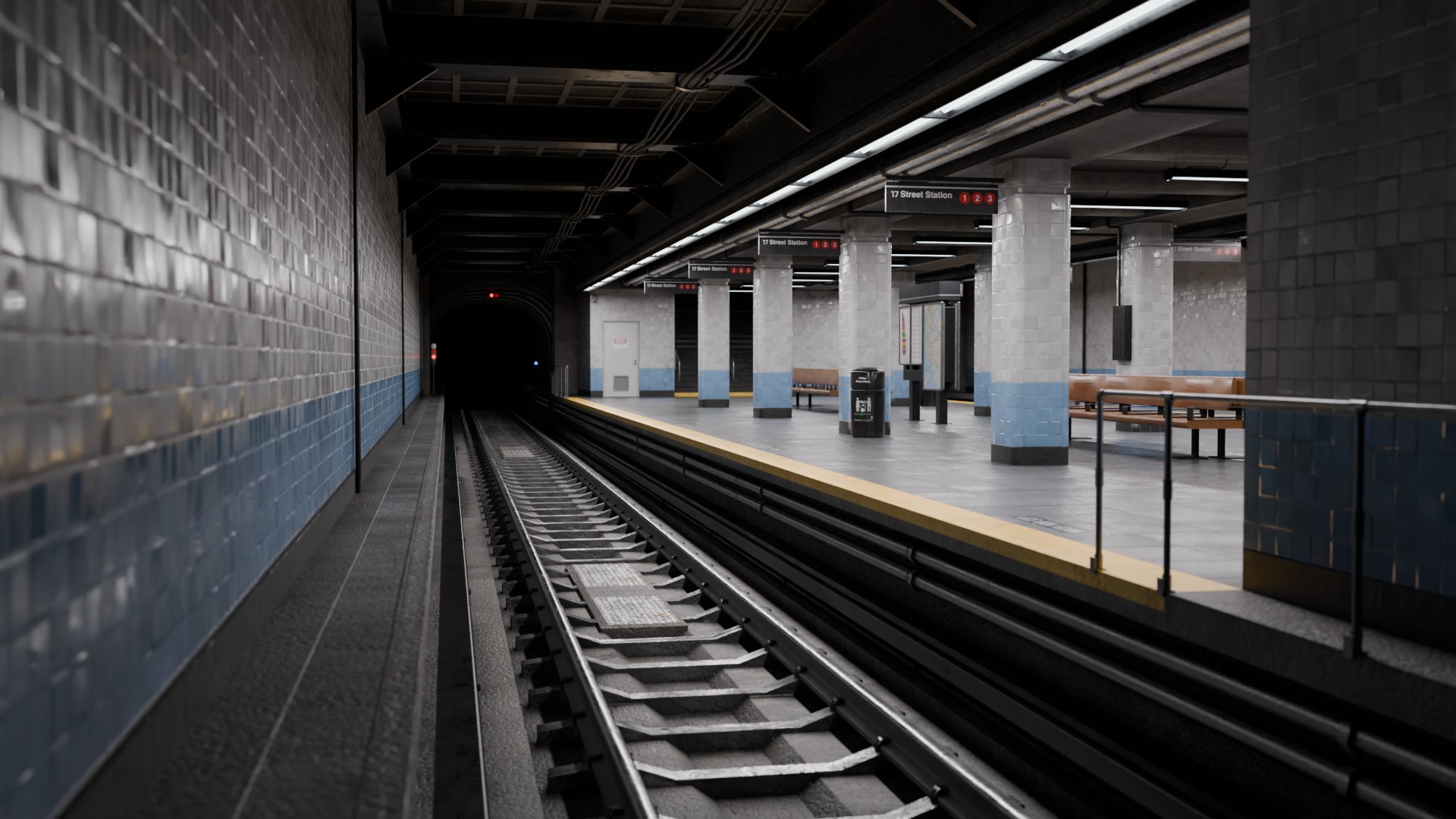 NYC Style Subway Platform 3D - TurboSquid 2196499