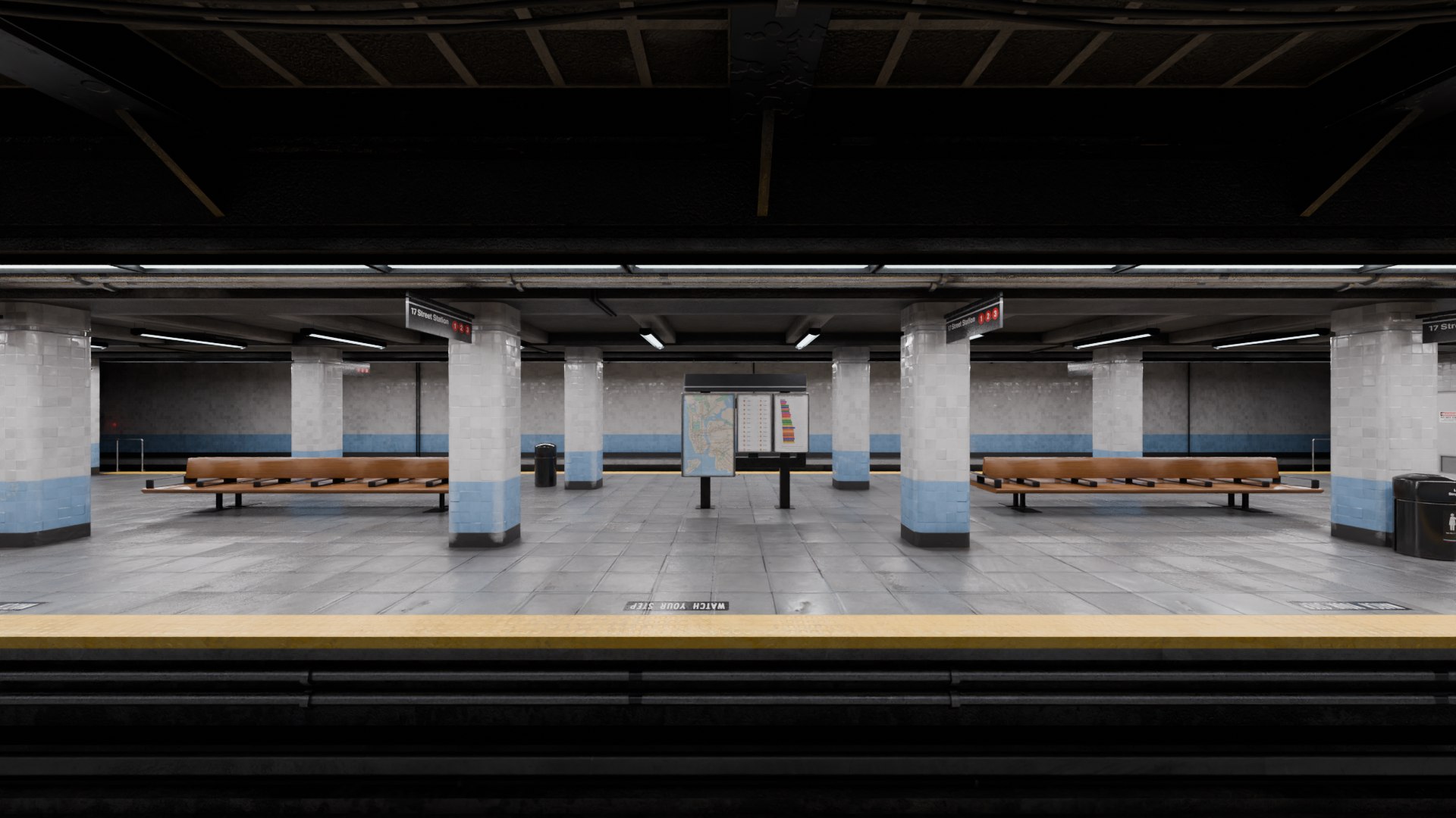 NYC Style Subway Platform 3D - TurboSquid 2196499