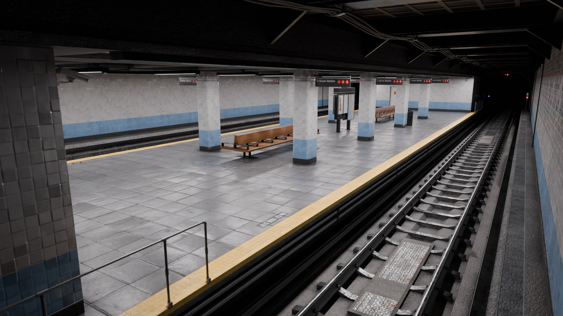 NYC Style Subway Platform 3D - TurboSquid 2196499