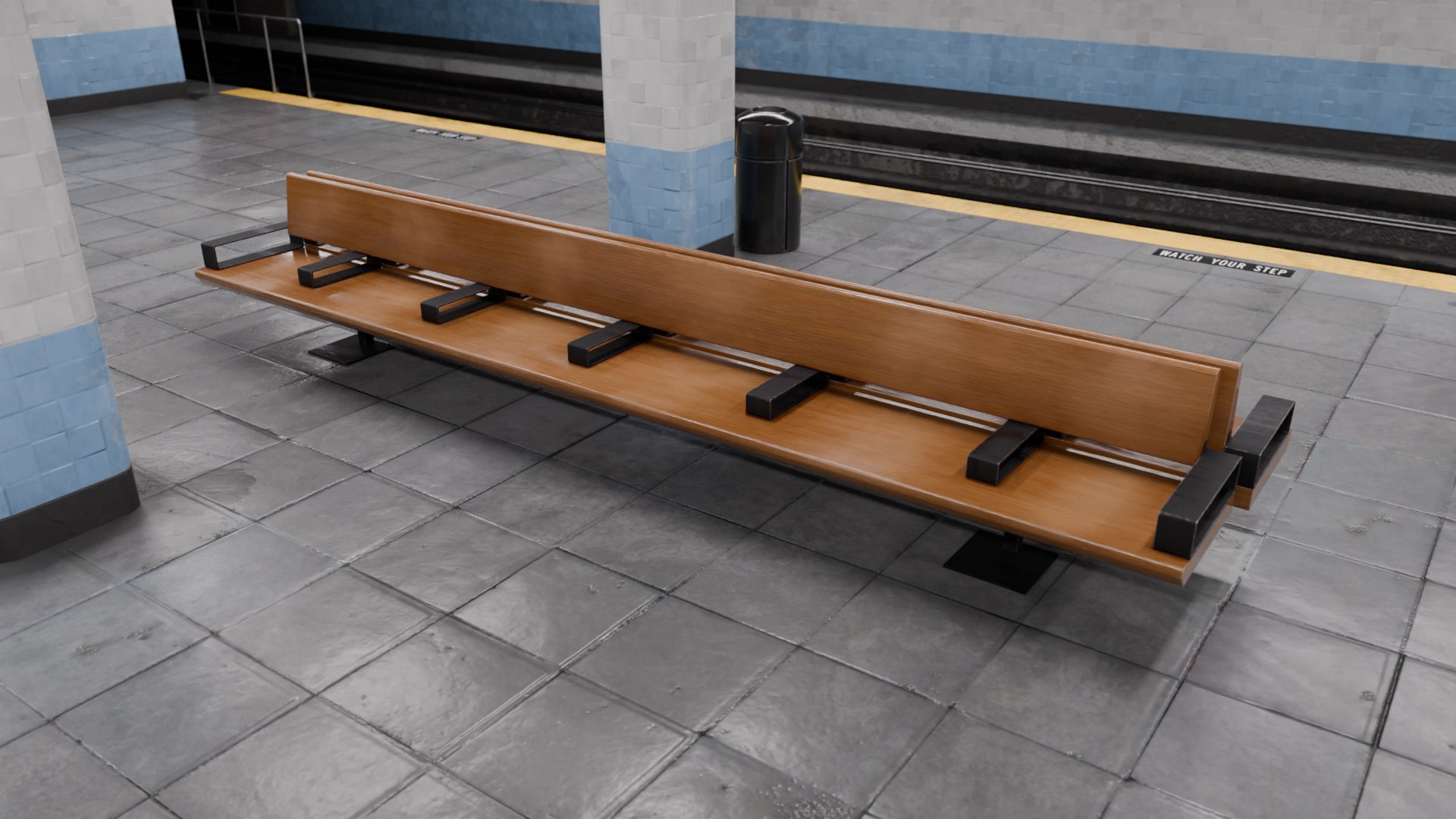 NYC Style Subway Platform 3D - TurboSquid 2196499