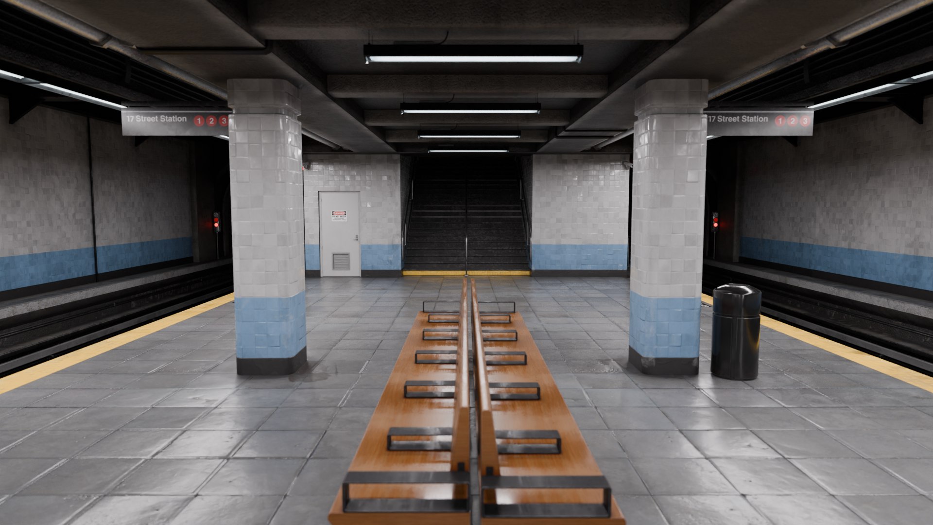 NYC Style Subway Platform 3D - TurboSquid 2196499