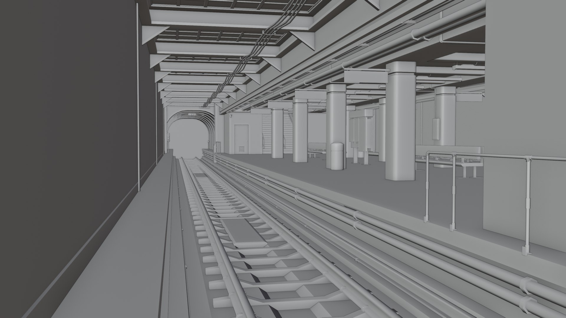 NYC Style Subway Platform 3D - TurboSquid 2196499
