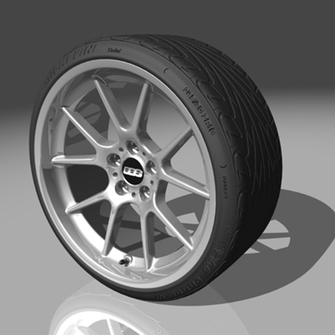 bbs rk wheel michelin 3d model