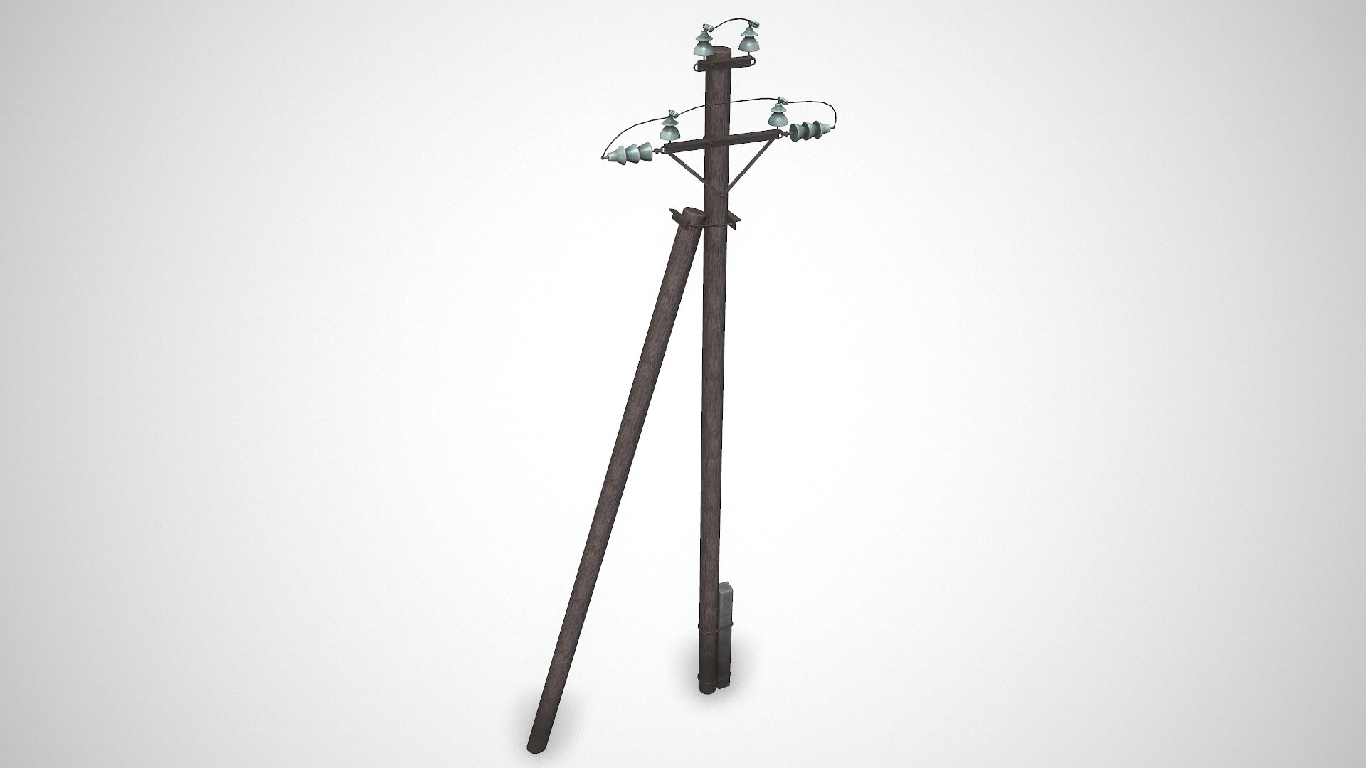 Power lines tree wood 3D model - TurboSquid 1445489