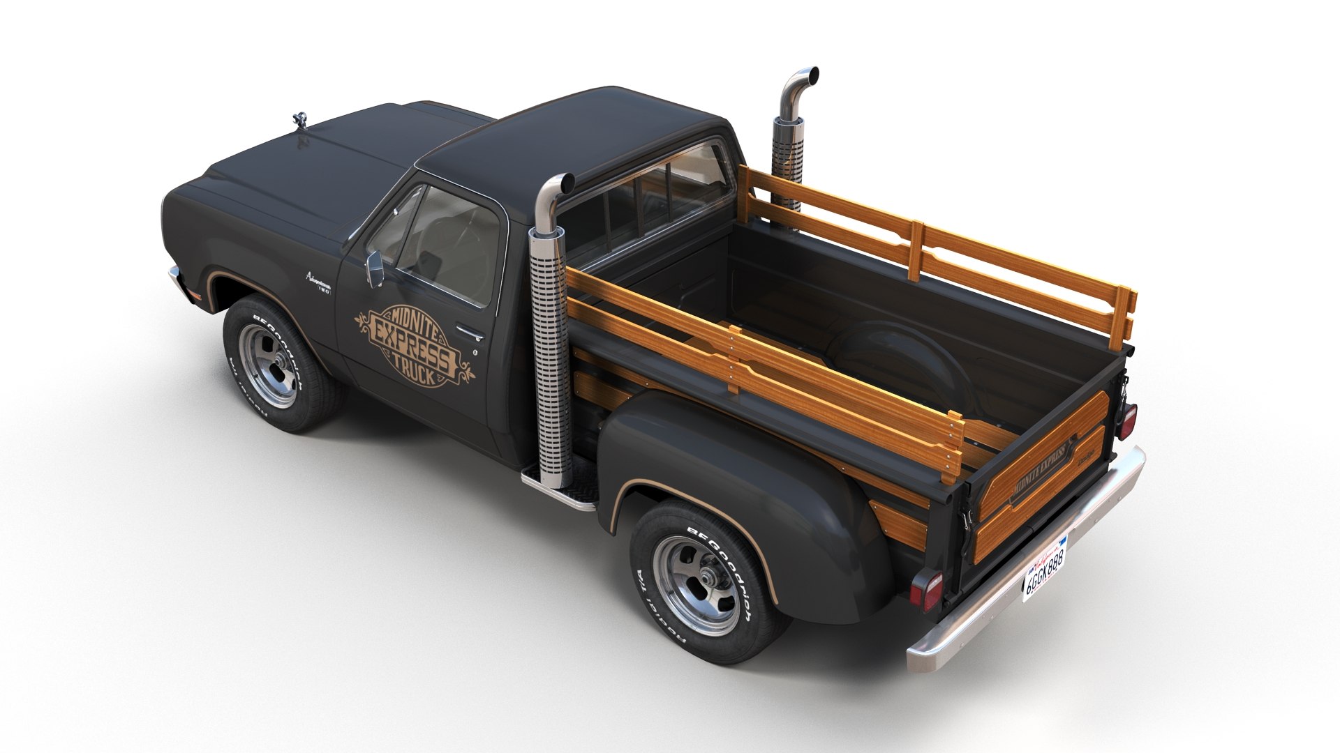 3D 1979 Dodge Midnight Express Truck Model - TurboSquid 2261763