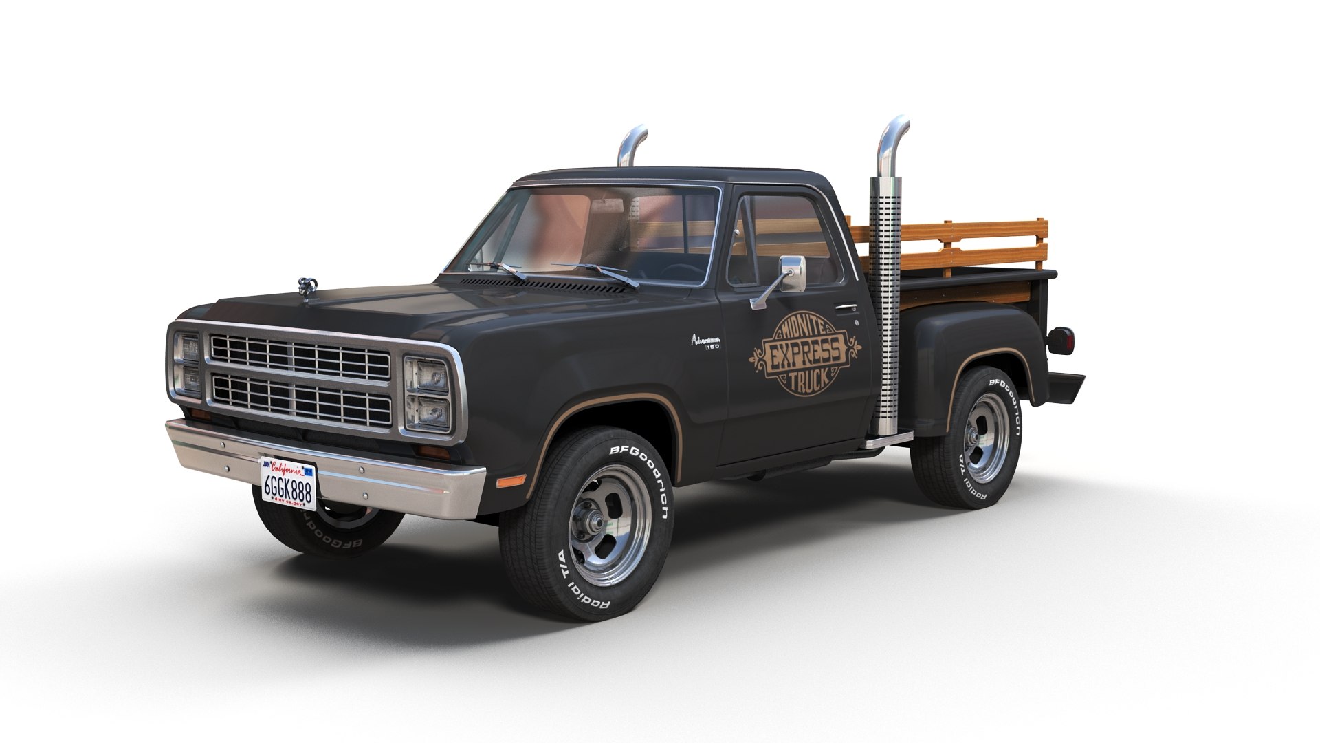 3D 1979 Dodge Midnight Express Truck Model - TurboSquid 2261763