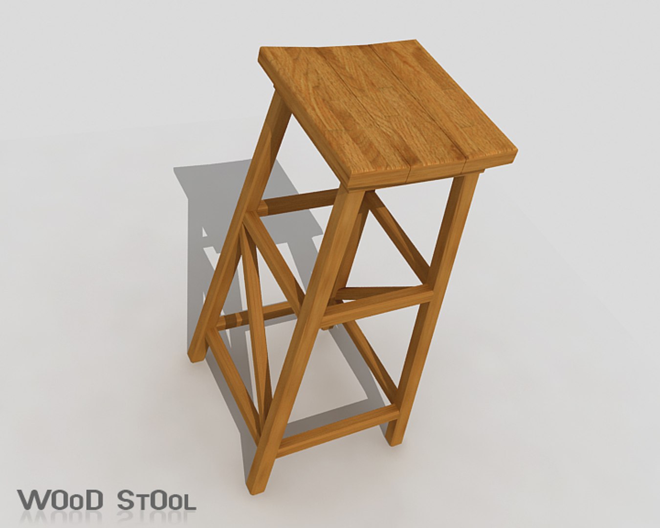 Wood Stool 3ds