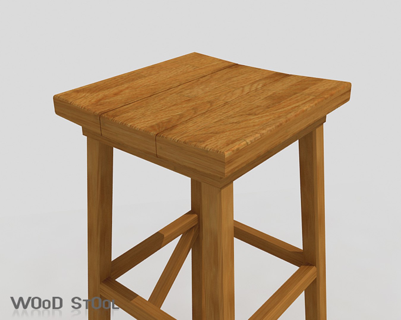 Wood Stool 3ds