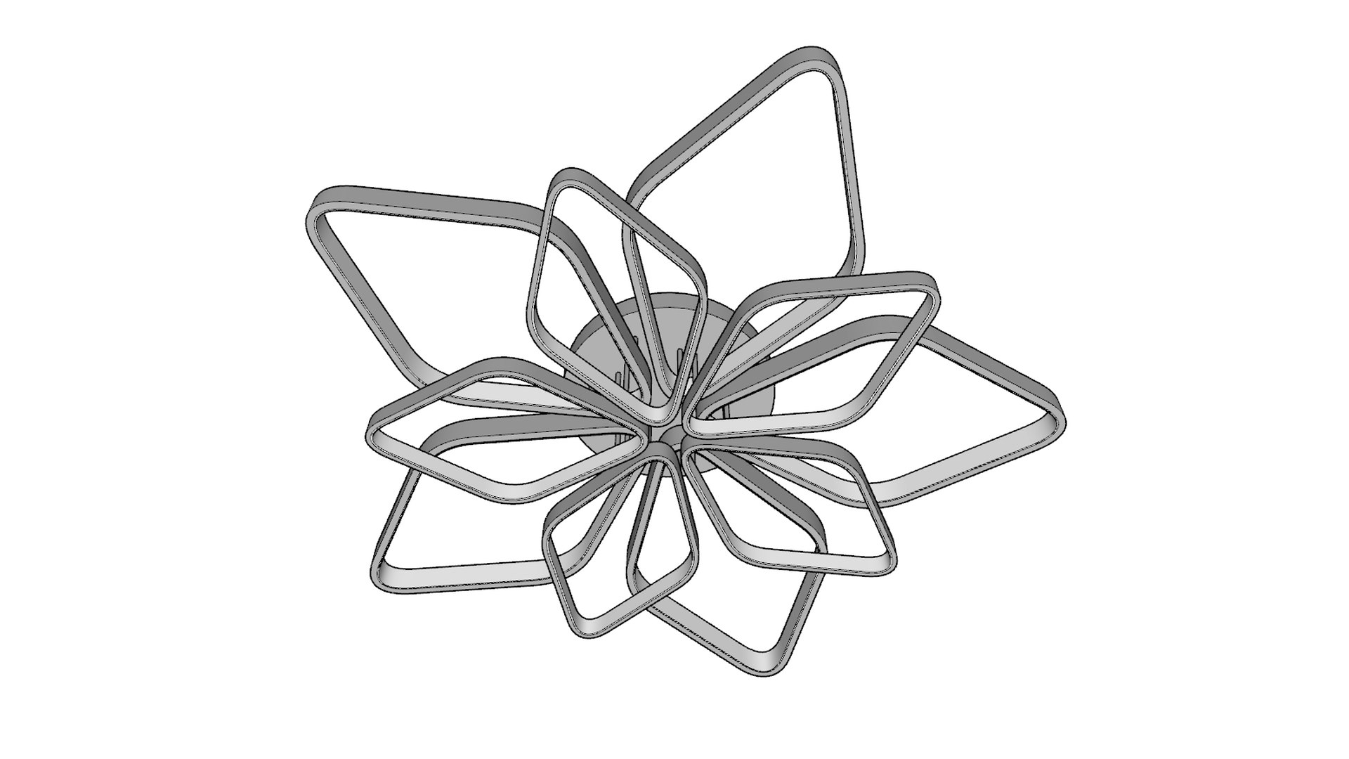 Ceiling light - diamonds lamp with LED collection 3D model - TurboSquid ...