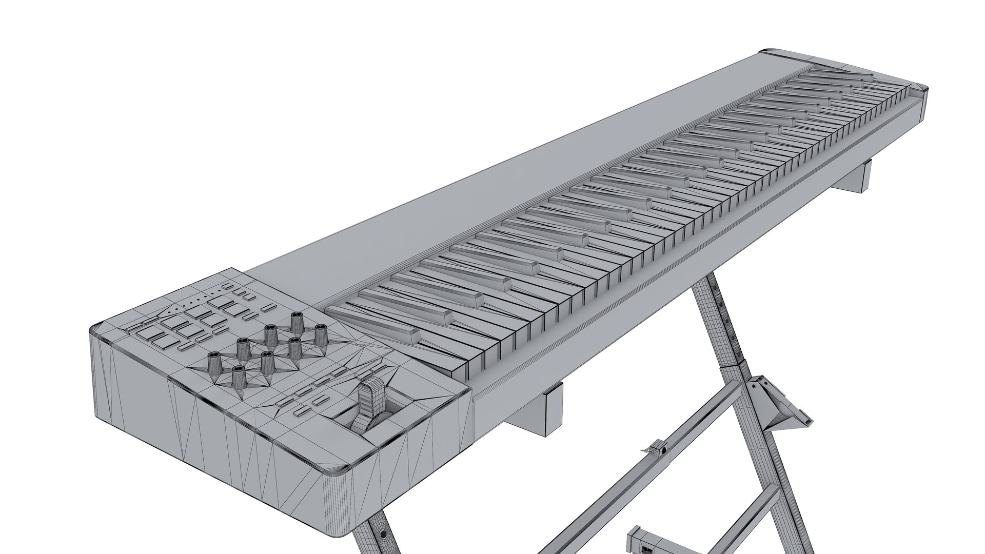 Midi Keyboard And Stand 3D Model - TurboSquid 2277003