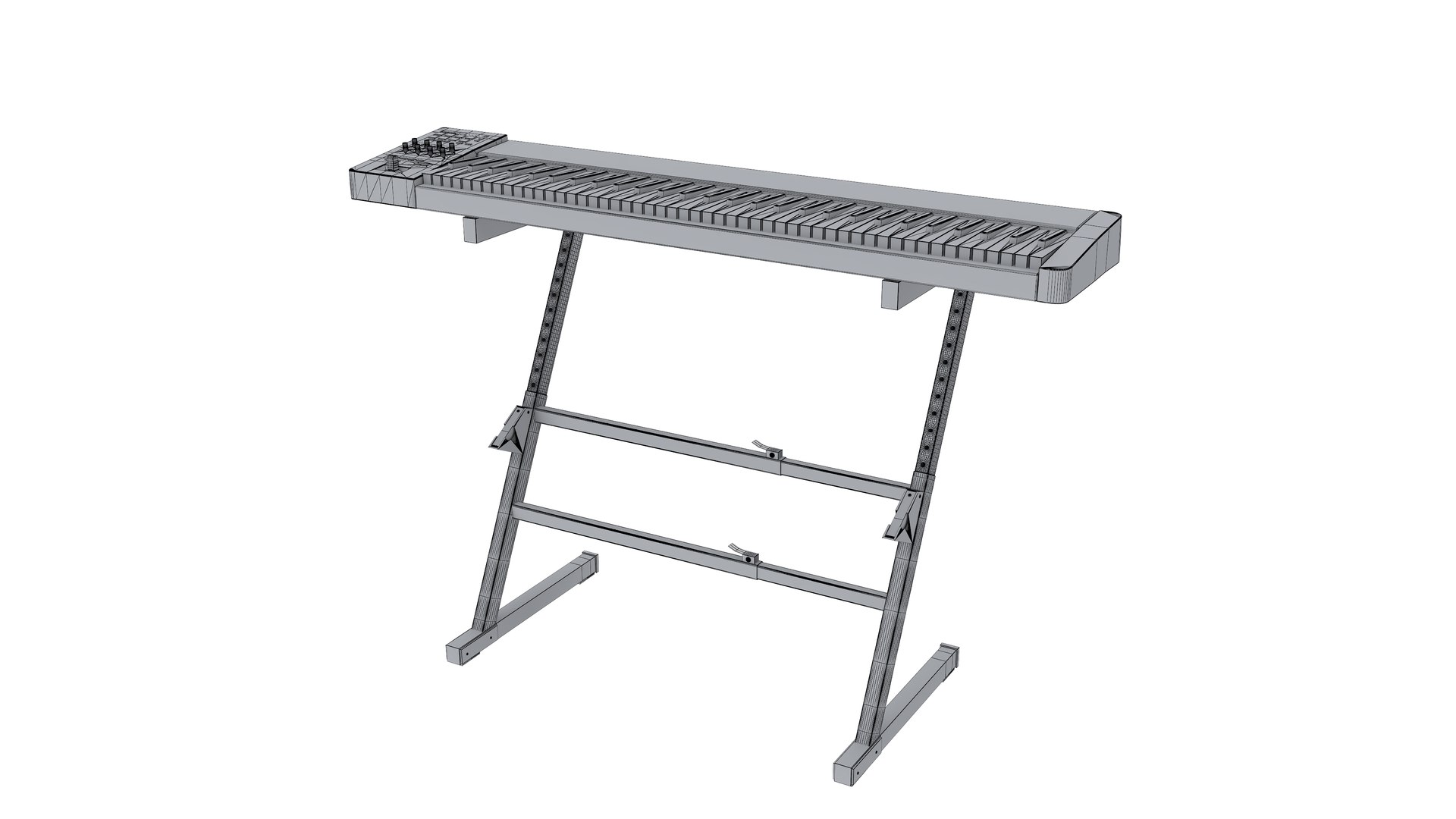Midi Keyboard And Stand 3D Model - TurboSquid 2277003