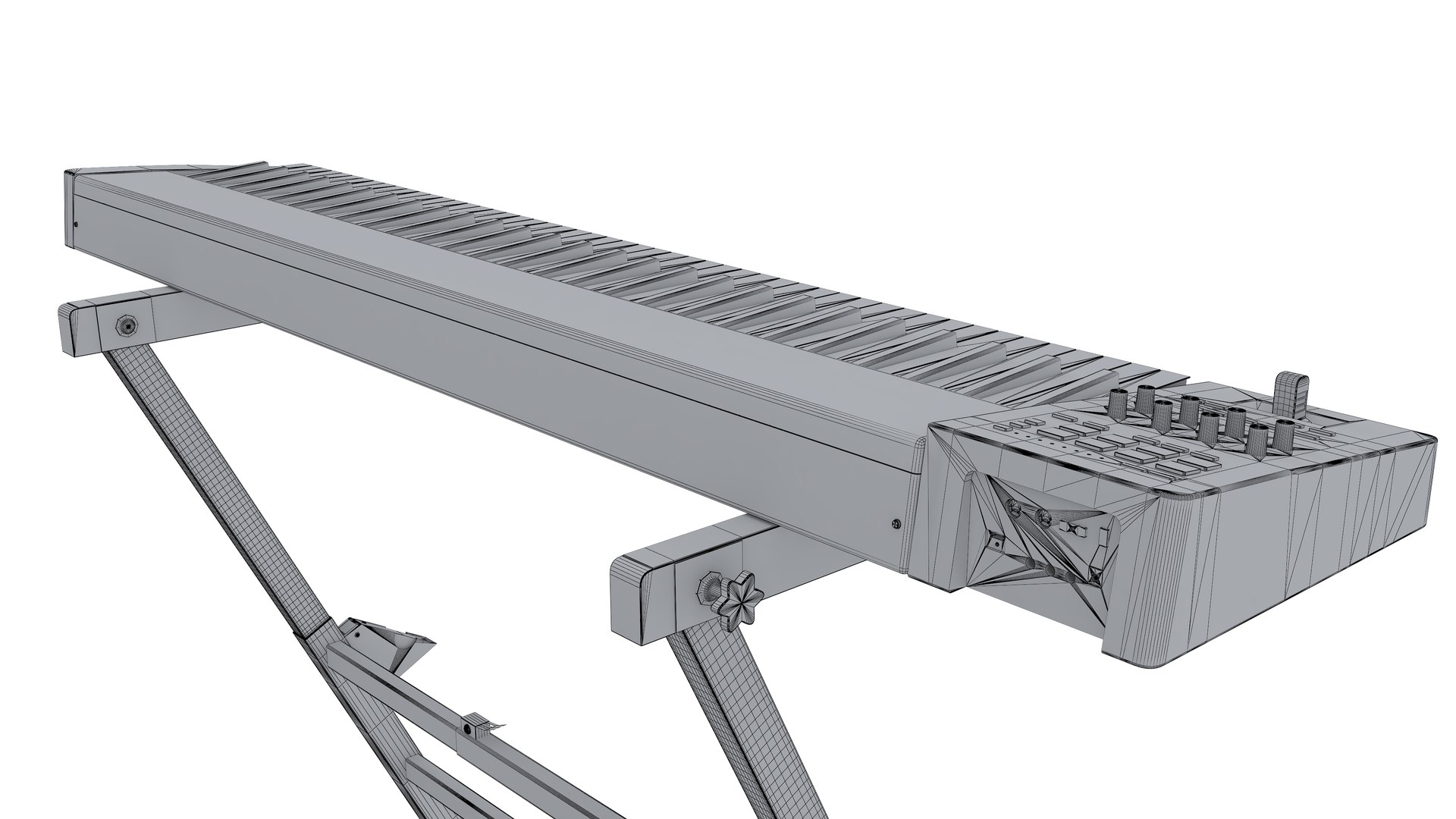 Midi Keyboard And Stand 3D Model - TurboSquid 2277003