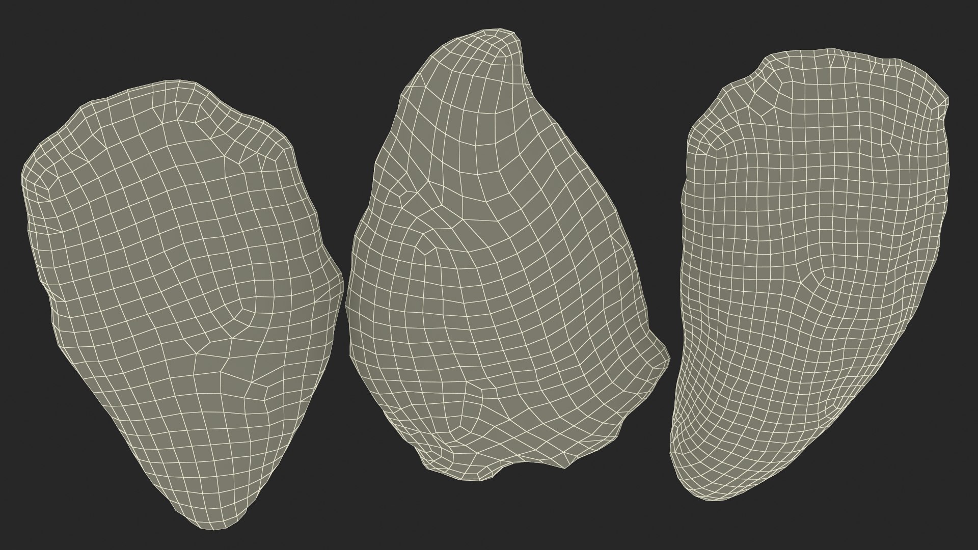 3D Three Closed Oysters Model - TurboSquid 2270310