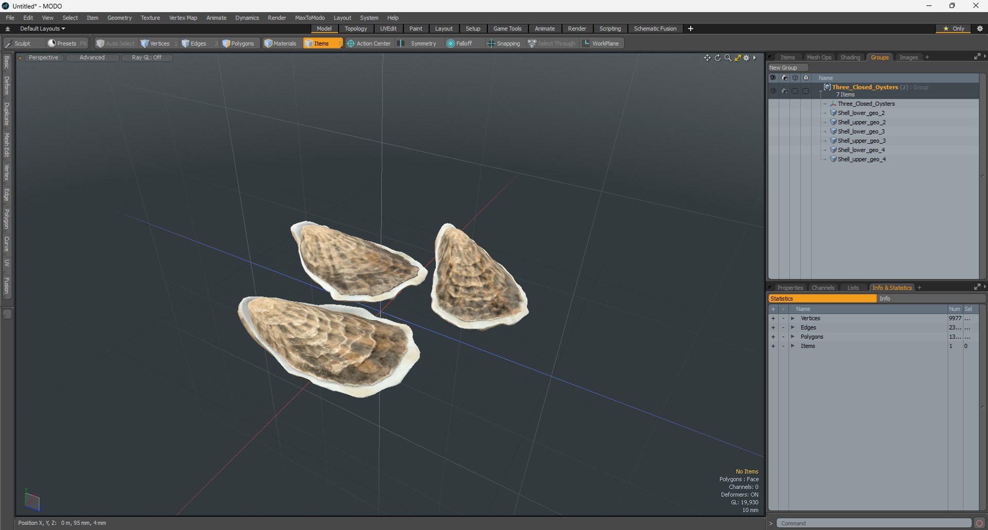 3D Three Closed Oysters Model - TurboSquid 2270310