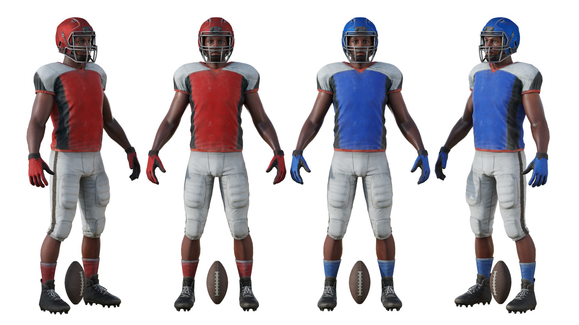 3D American Football Player African Model - TurboSquid 1978026