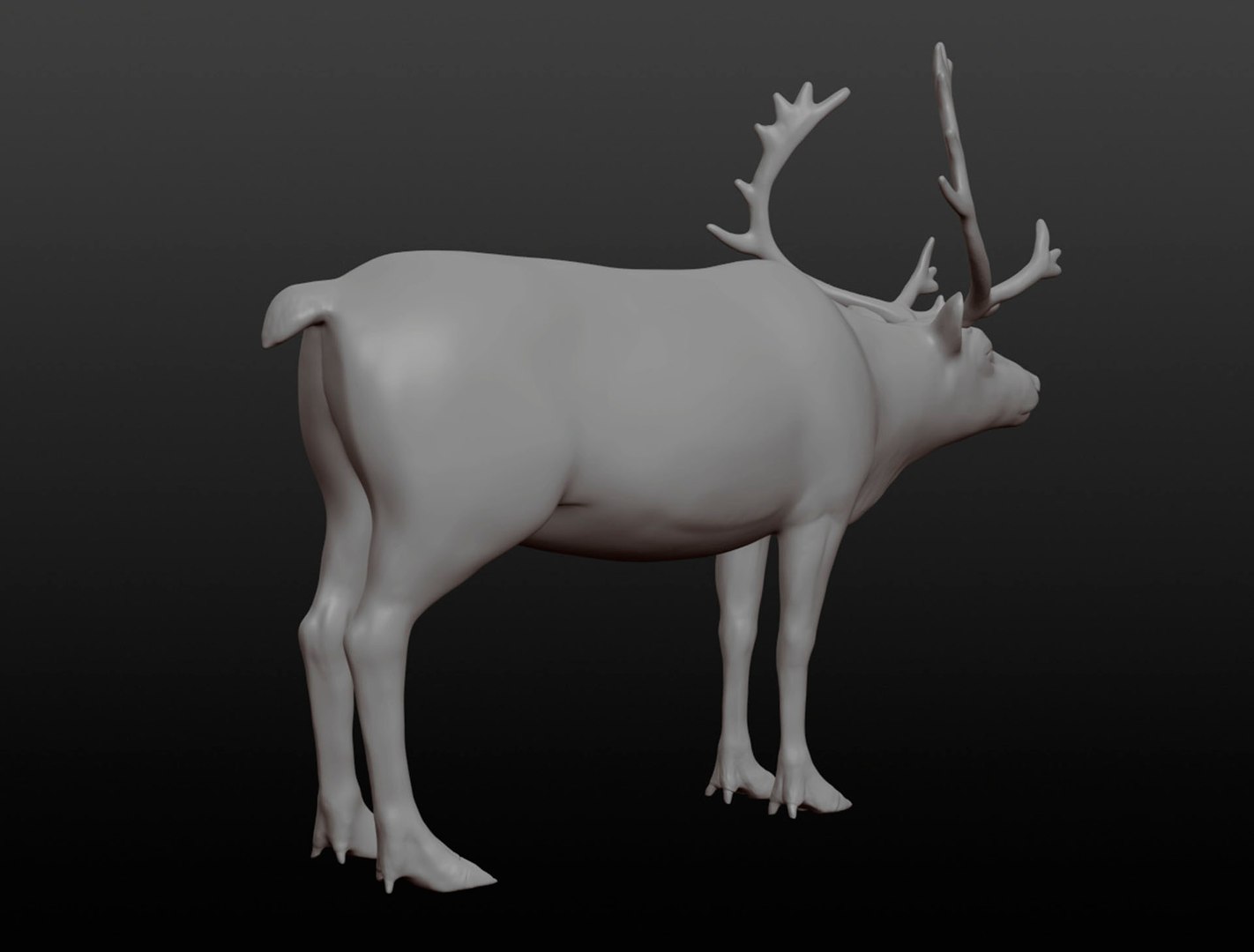 Reindeer base mesh 3D - TurboSquid 1720618