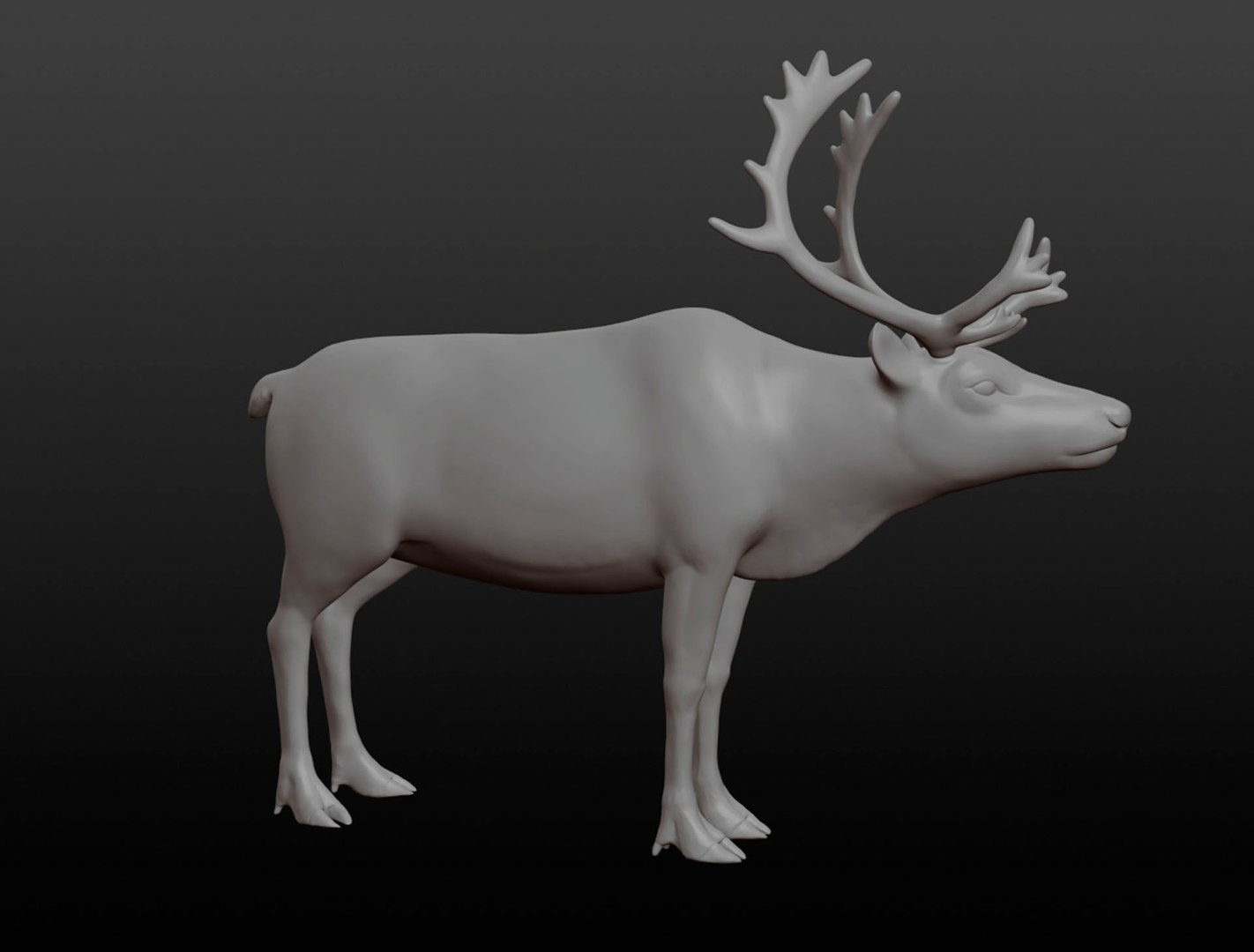 Reindeer base mesh 3D - TurboSquid 1720618