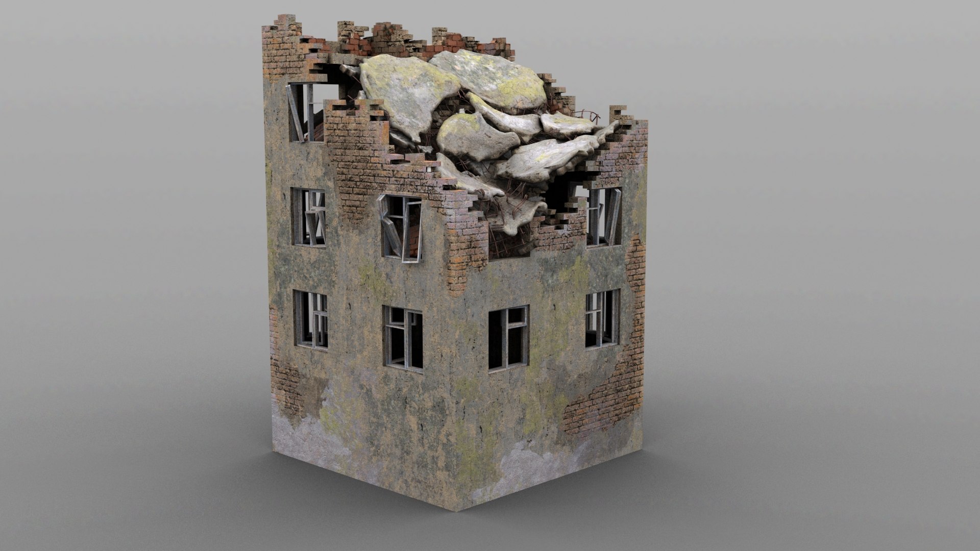 Ruined Building 3D Model - TurboSquid 1548863