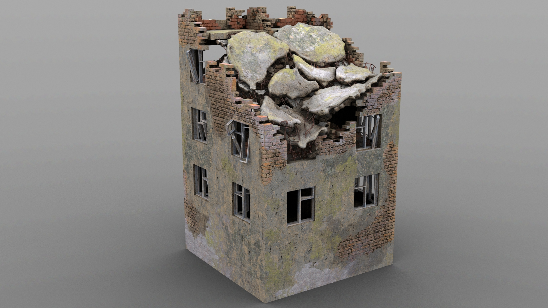 Ruined Building 3D Model - TurboSquid 1548863