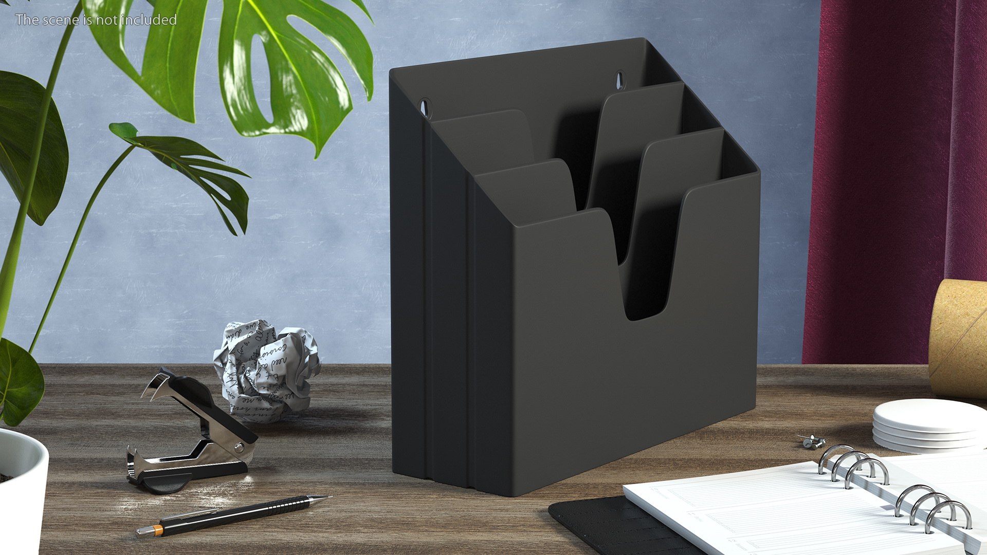 Horizontal Folder Organizer Black 3D model - TurboSquid 1774584