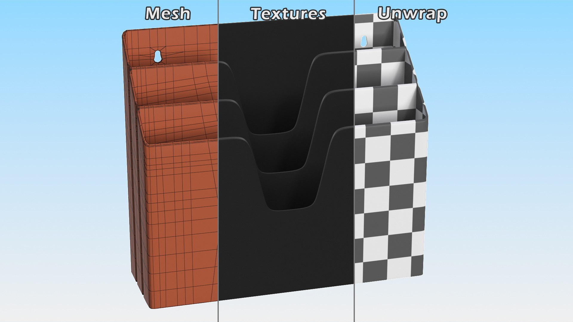 Horizontal Folder Organizer Black 3D model - TurboSquid 1774584