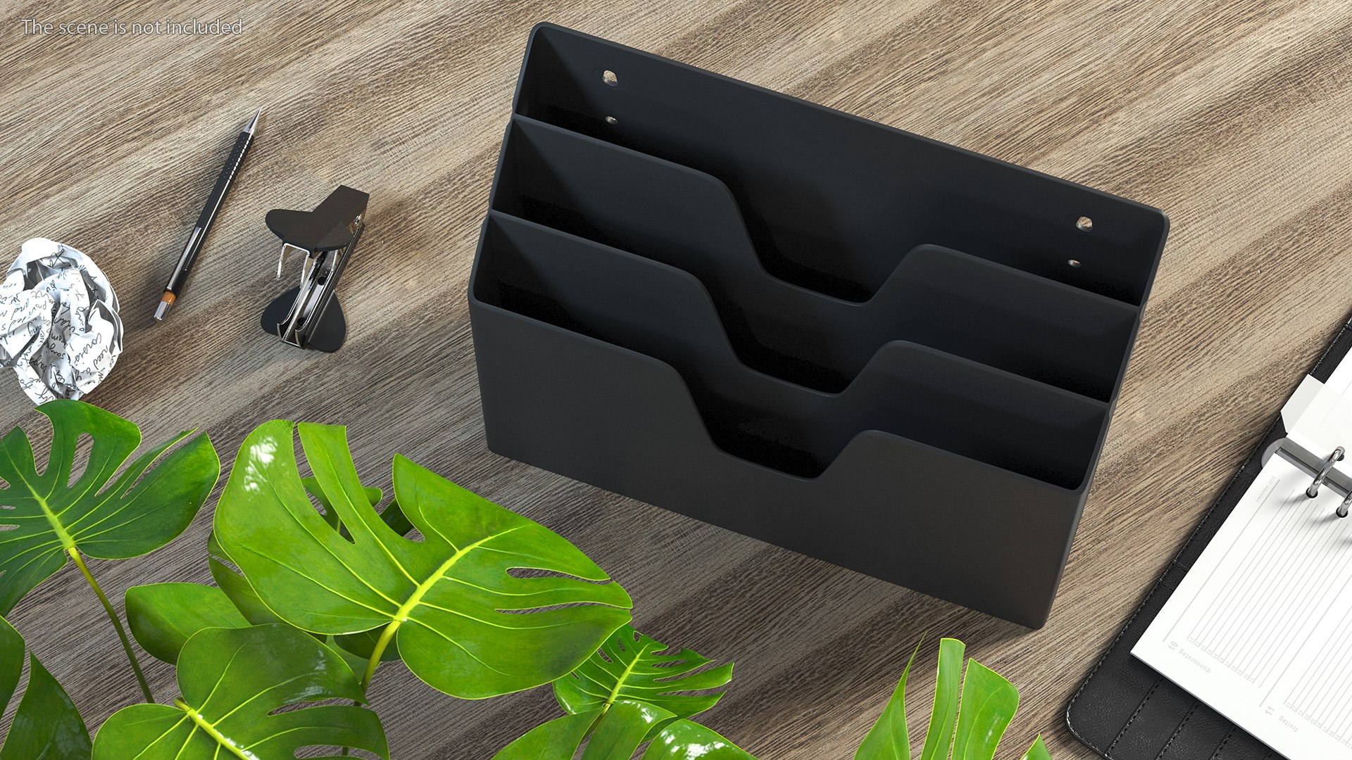 Horizontal Folder Organizer Black 3D Model - TurboSquid 1774584